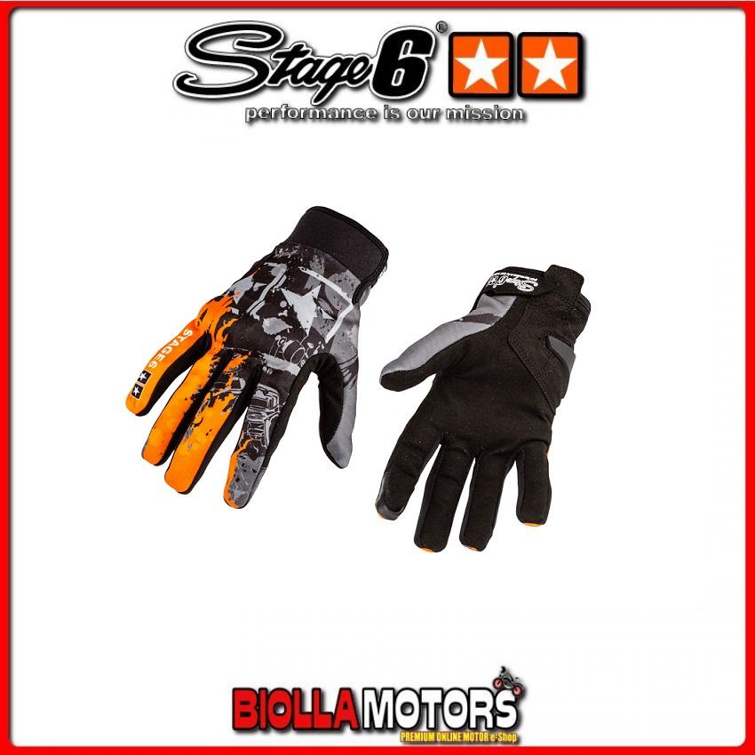 S6-0861/L Guanti Stage6 Street Arancione Taglia L