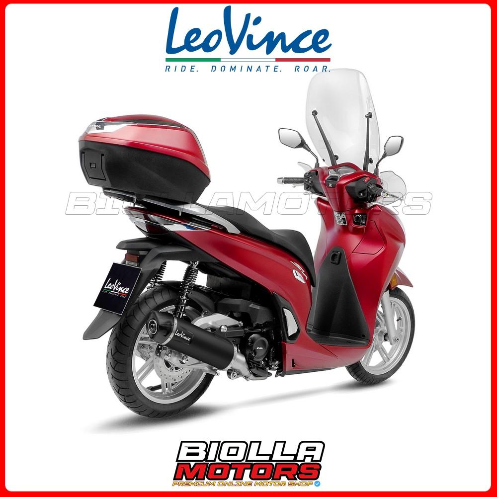 14079U LEOVINCE HONDA SH 350i 2023 MUFFLER - BLACK STAINLESS STEEL EURO ...